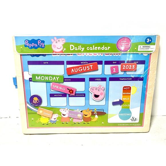 Luppa | Toys | Peppa Pig My First Magnetic Calendar Reusable Fun Chore ...